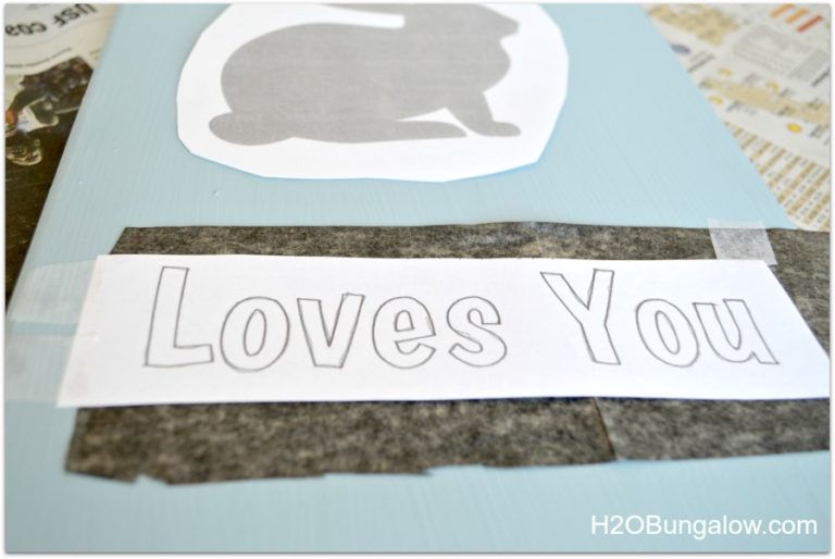 Some Bunny Loves You Easter Sign With Template - H2OBungalow