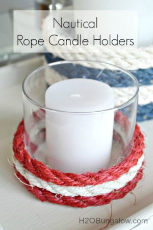 Nautical Rope Candle Holders - H2OBungalow