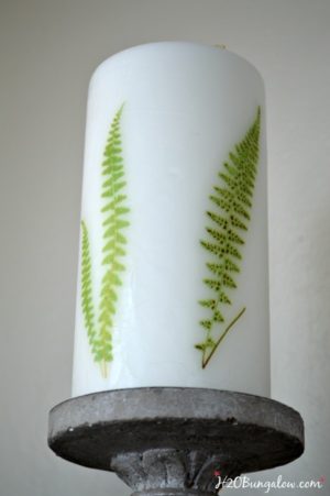 How To Add Fern Images On Candles