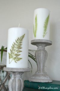 How To Add Fern Images On Candles
