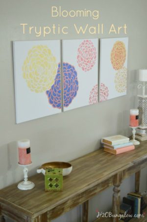 Large Blooming Tryptic wall Art