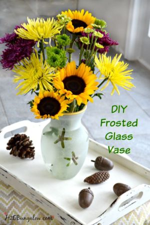 DIY Frosted Glass Vase Tutorial