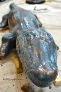 DIY Faux Bronze garden Statue