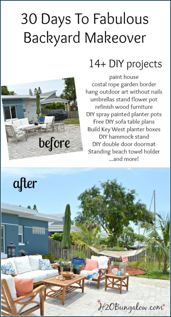 DIY Backyard Makeover Projects Reveal - H2OBungalow