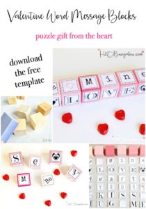 DIY Valentine Word Message Blocks Puzzle - H2OBungalow