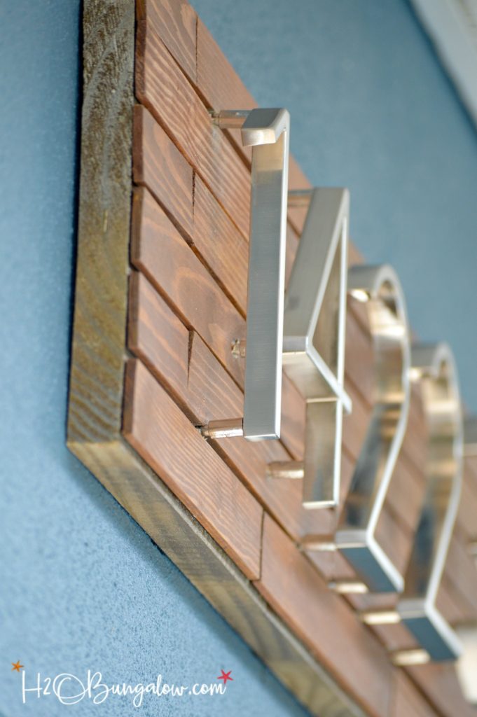 DIY Horizontal Wood Slat Address Plaque Tutorial - H2OBungalow