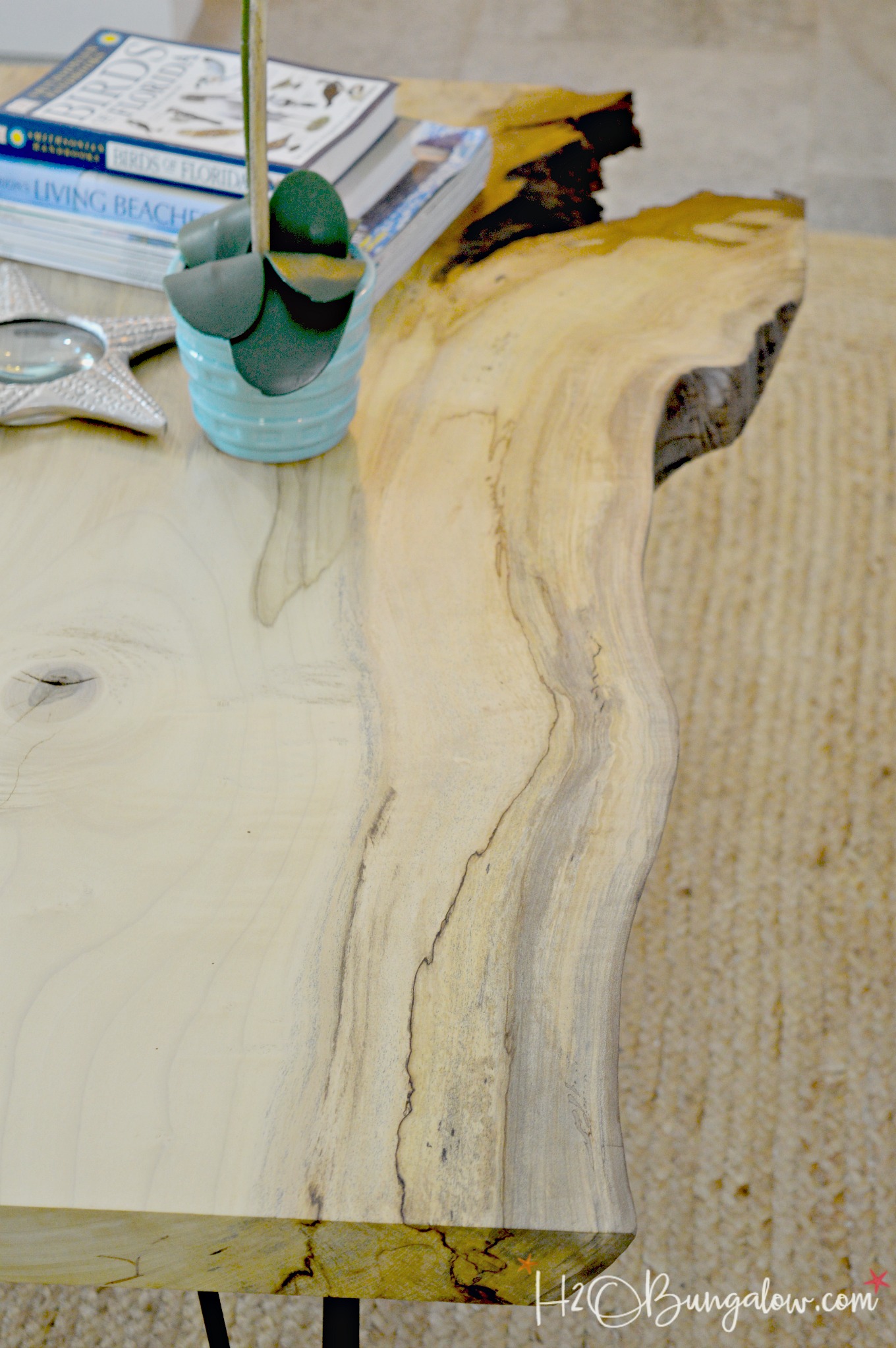 Hairpin Leg DIY Live Edge Wood Coffee Table - H2OBungalow