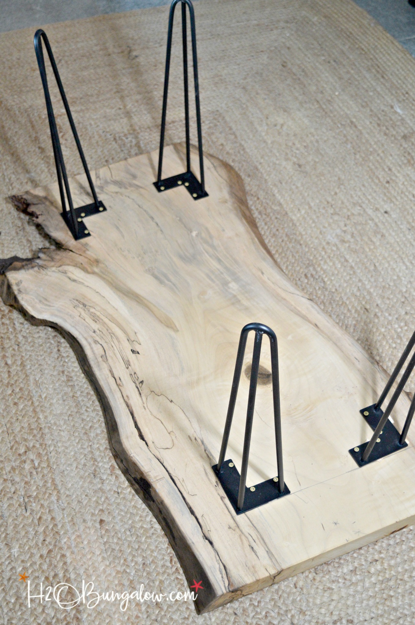 Hairpin Leg DIY Live Edge Wood Coffee Table - H2OBungalow