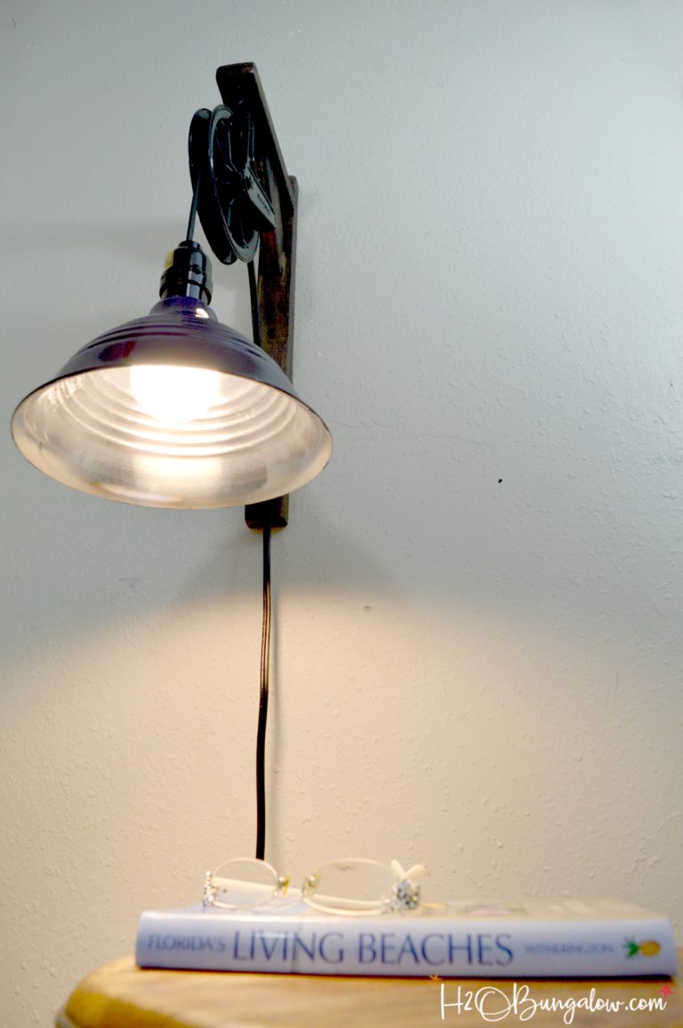 Tutorial: DIY Vintage Style Pulley Light - H2OBungalow