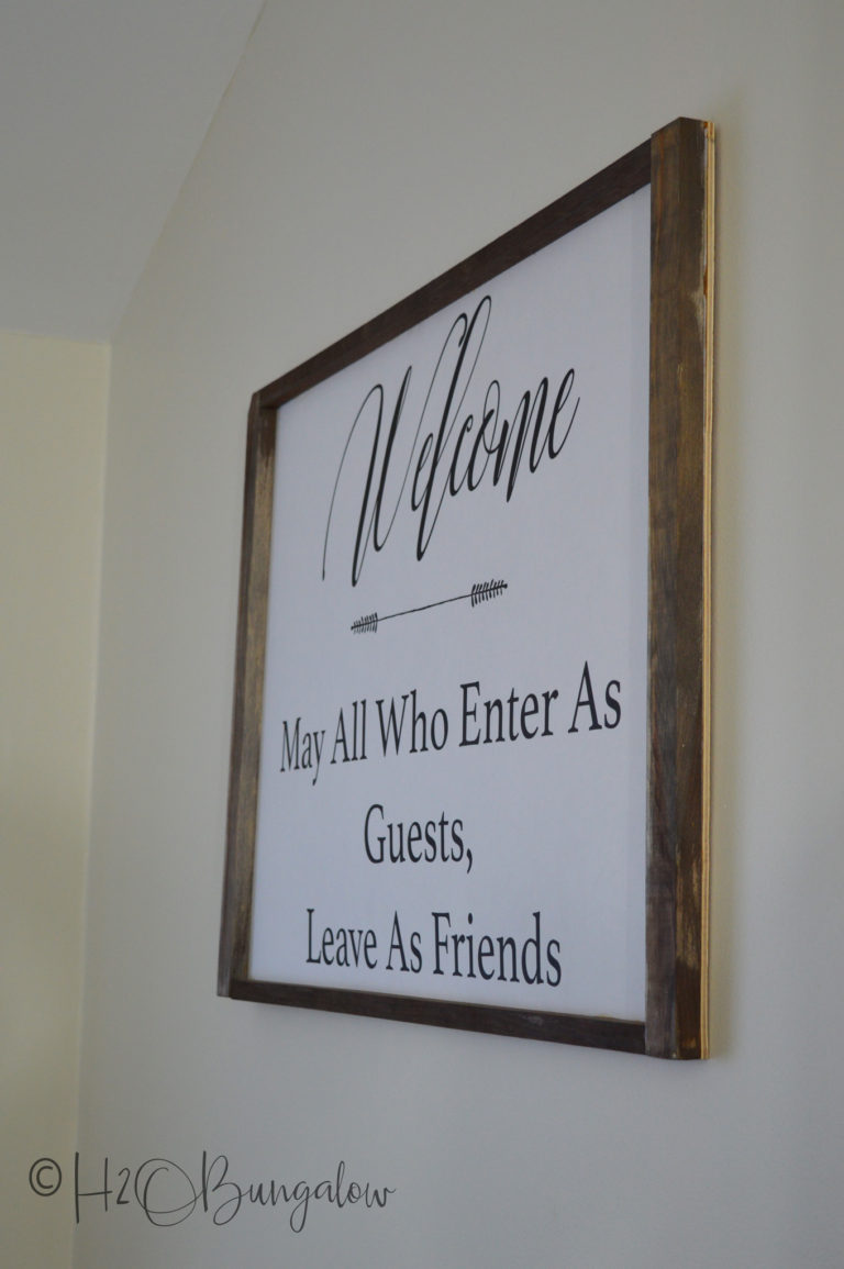 DIY Engineer Print Large Welcome Sign - H2OBungalow