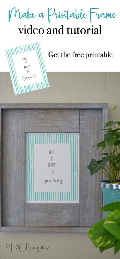 Easy DIY Rustic Picture Frame & More Printable Frames - H2OBungalow
