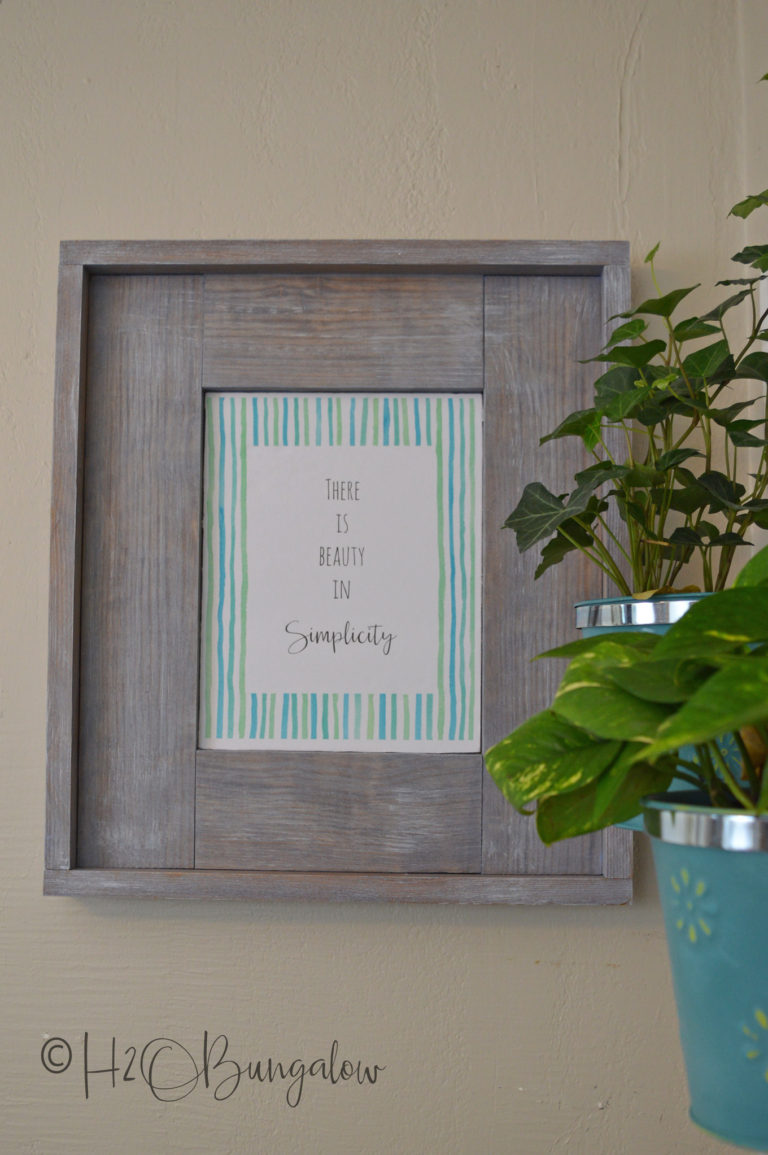 Easy DIY Rustic Picture Frame & More Printable Frames - H2OBungalow