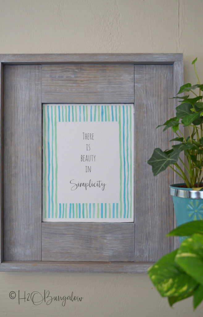 Easy DIY Rustic Picture Frame & More Printable Frames - H2OBungalow