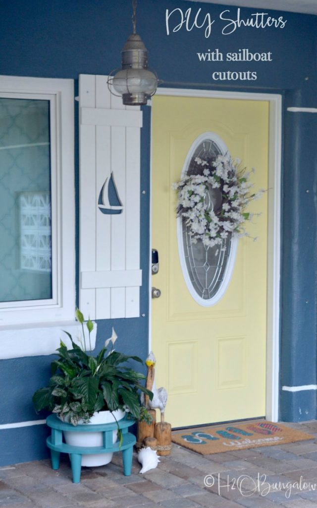 How to Make DIY Shutters With Sailboat Cutouts - H2OBungalow