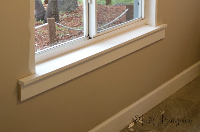 Simple DIY Craftsman Style Window Trim Tutorial - H2OBungalow