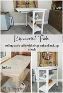 DIY Rolling Work Bench From a Table - H2OBungalow