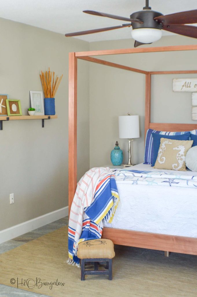 DIY Queen Bed Frame Plans Tutorial - H2OBungalow