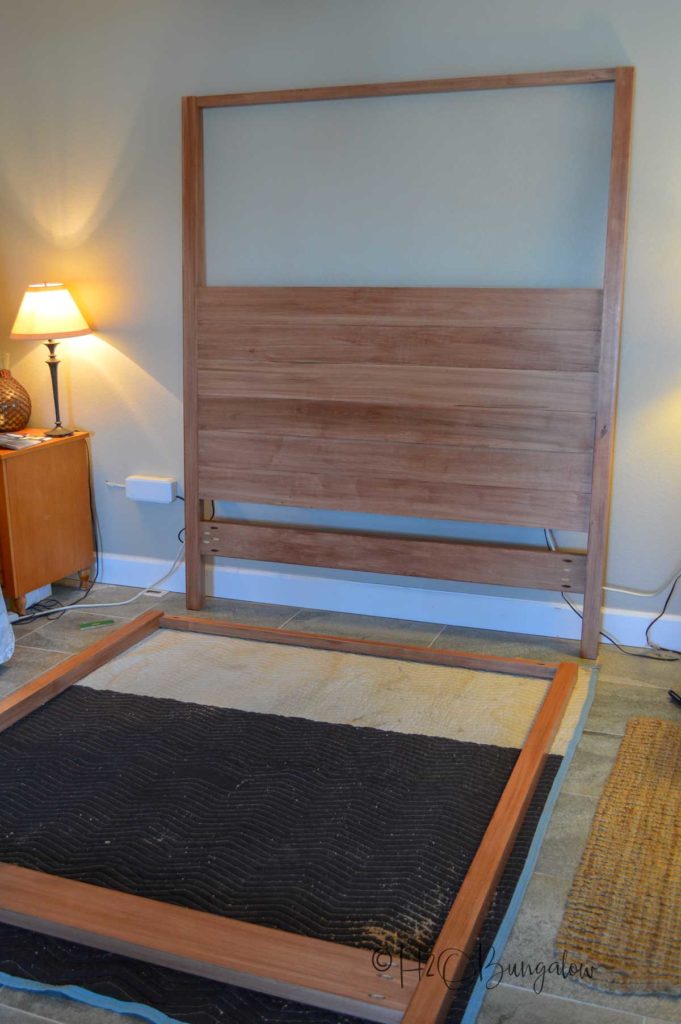 DIY Queen Bed Frame Plans Tutorial - H2OBungalow