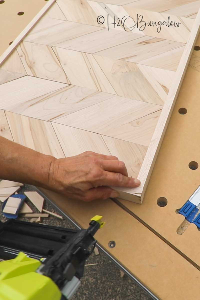 Chevron DIY Coat Rack Tutorial Free Woodworking Plans - H2OBungalow