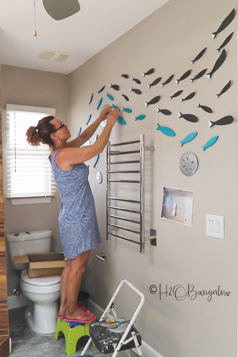 School of Fish Wall Decor With Free Template - H2OBungalow