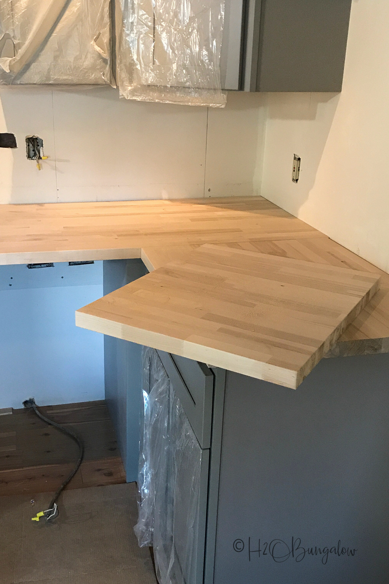 How To Make A DIY Wood Countertop - H2OBungalow