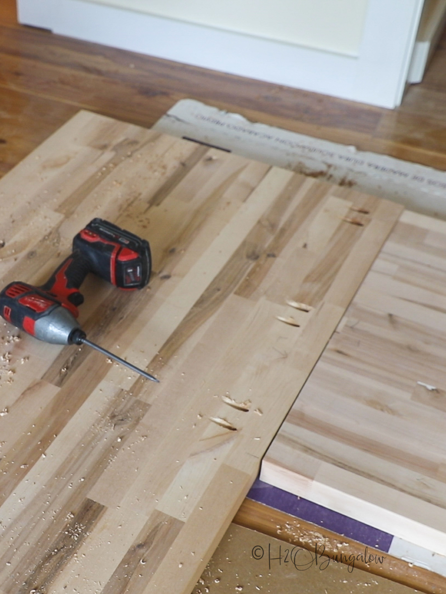 How To Make A DIY Wood Countertop - H2OBungalow