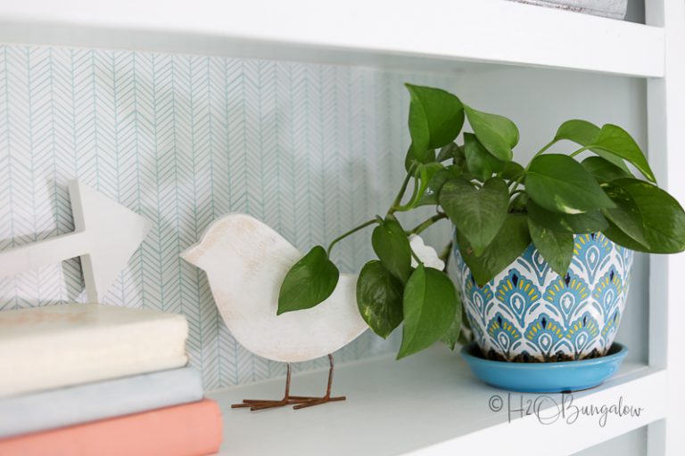 Decorate Shelf Backs With Peel and Stick Liner - H2OBungalow